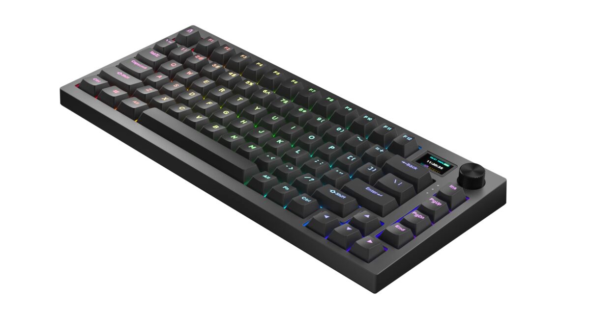 AVAX GM02 PRO 75% Gasket Red Switch Mechanikus Wireless USB-C RGB ...