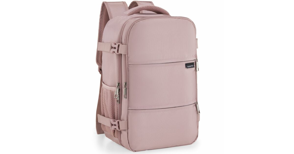 Rucsac voiaj, Zagatto, Roz, Bagaj mana 40x20x25 cm, Rucsac calatorie ...