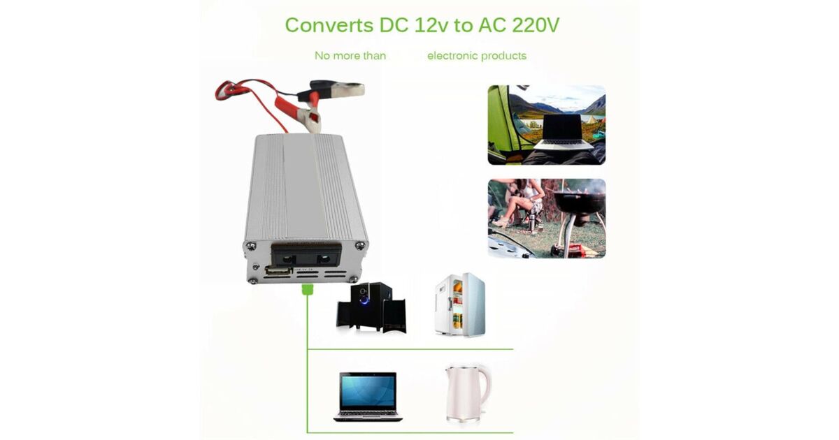 Set panou solar portabil, invertor, 2 porturi USB si controller de incarcare Whemyreat, metal ...