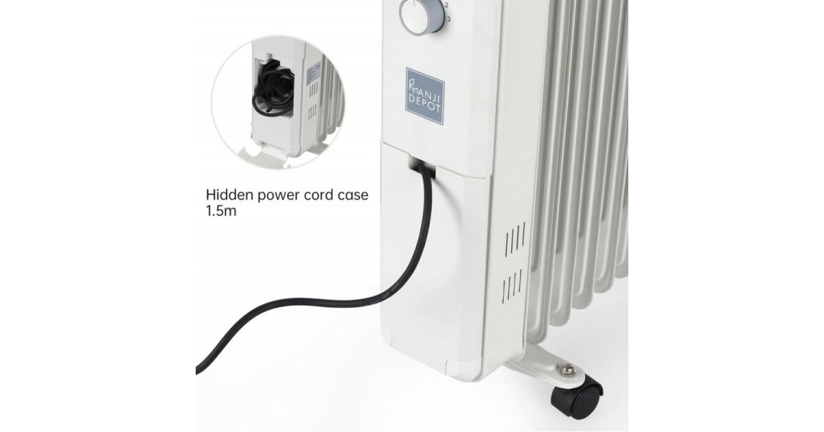 ANJI Depot 2000W 9-lamellen Öl-Radiator | Pepita.com