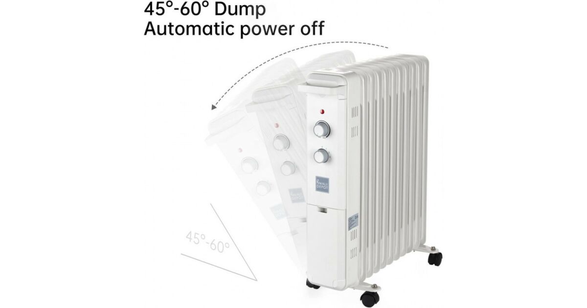 ANJI Depot 2000W 9-lamellen Öl-Radiator | Pepita.com