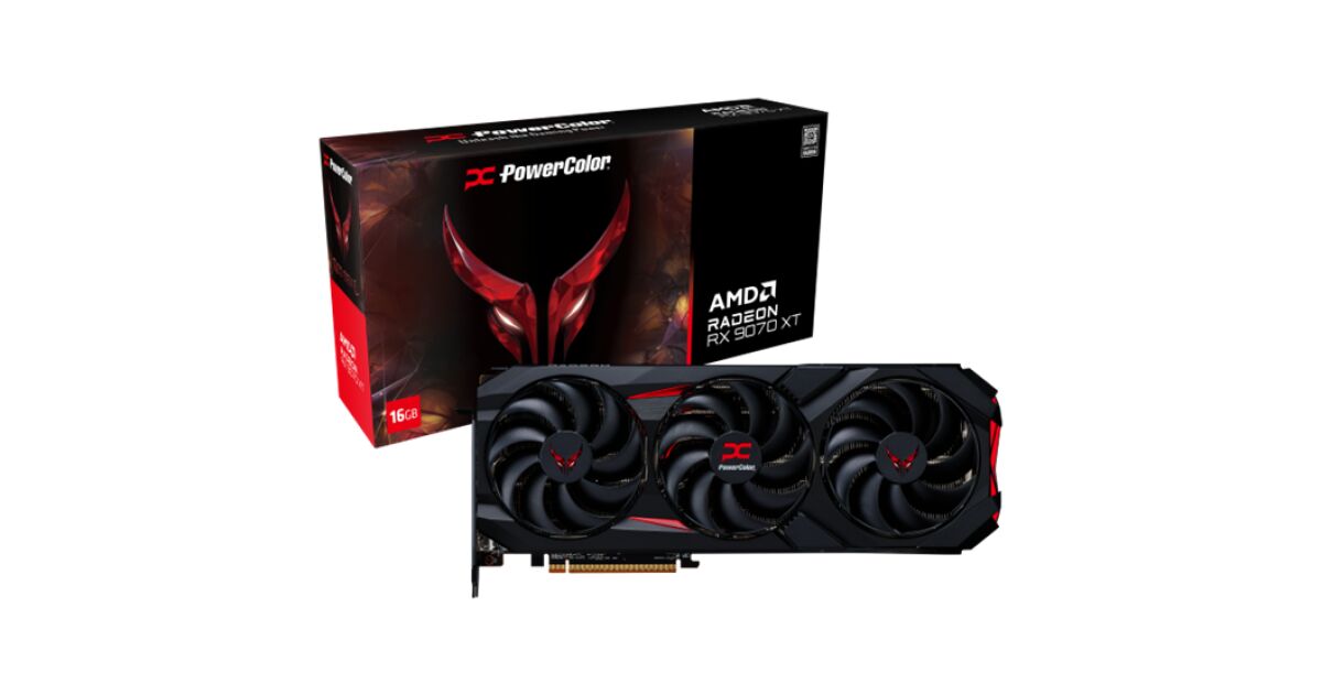 PowerColor AMD RX 9070 XT Red Devil 16GB GDDR6 - RX9070XT 16G-E/OC ...