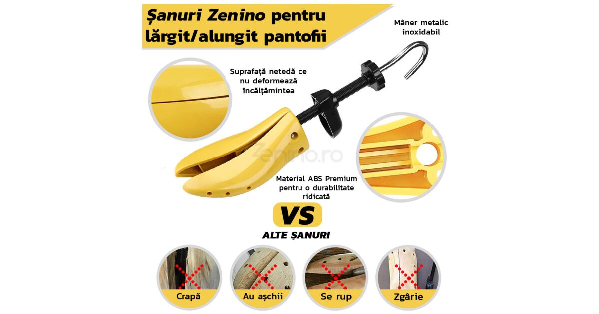 Set 2 Sanuri Reglabile Zenino - Alungit si Largit Pantofi, Universal ...