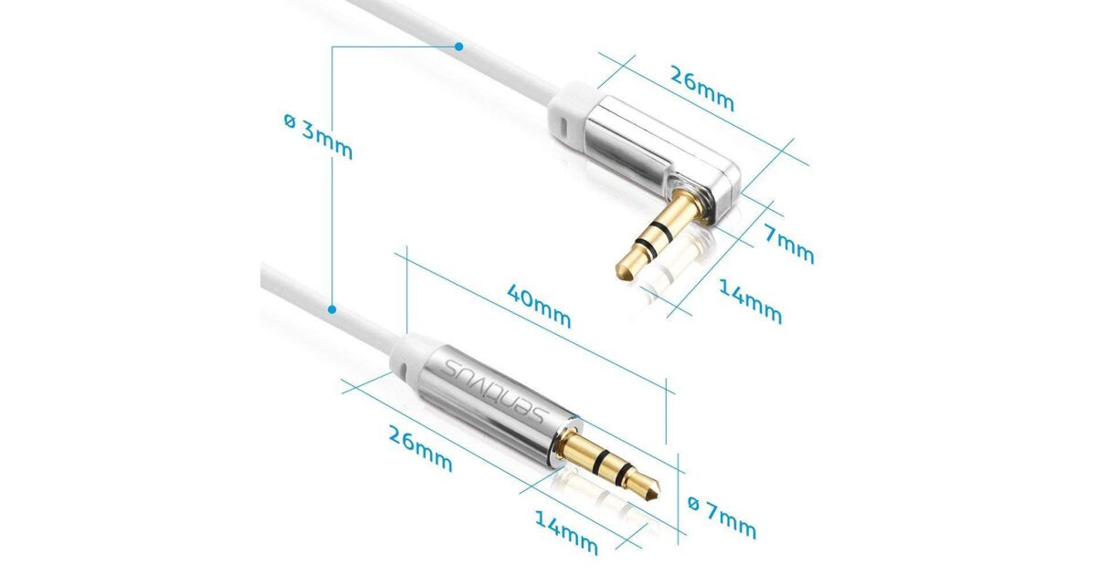 Kit Cablu Audio 3,5 mm 1m Sentivus - Aurât Mufe | Pepita.com