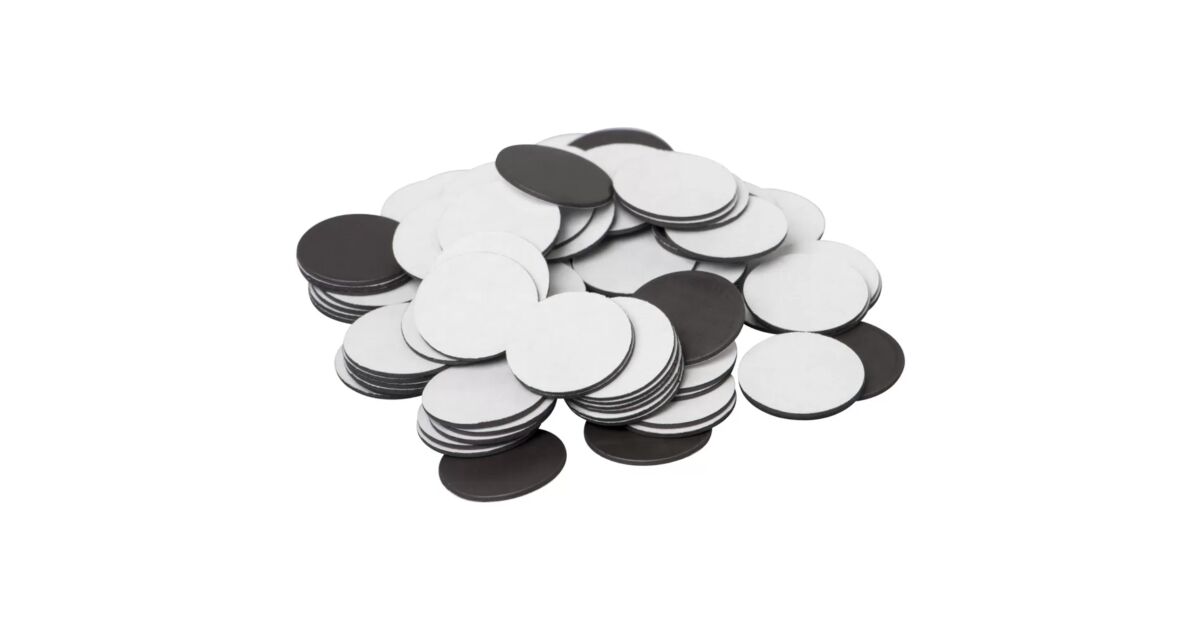 Set 100 buc Buline magnetice rotunde cu adeziv, Createur, 2.4cm ...