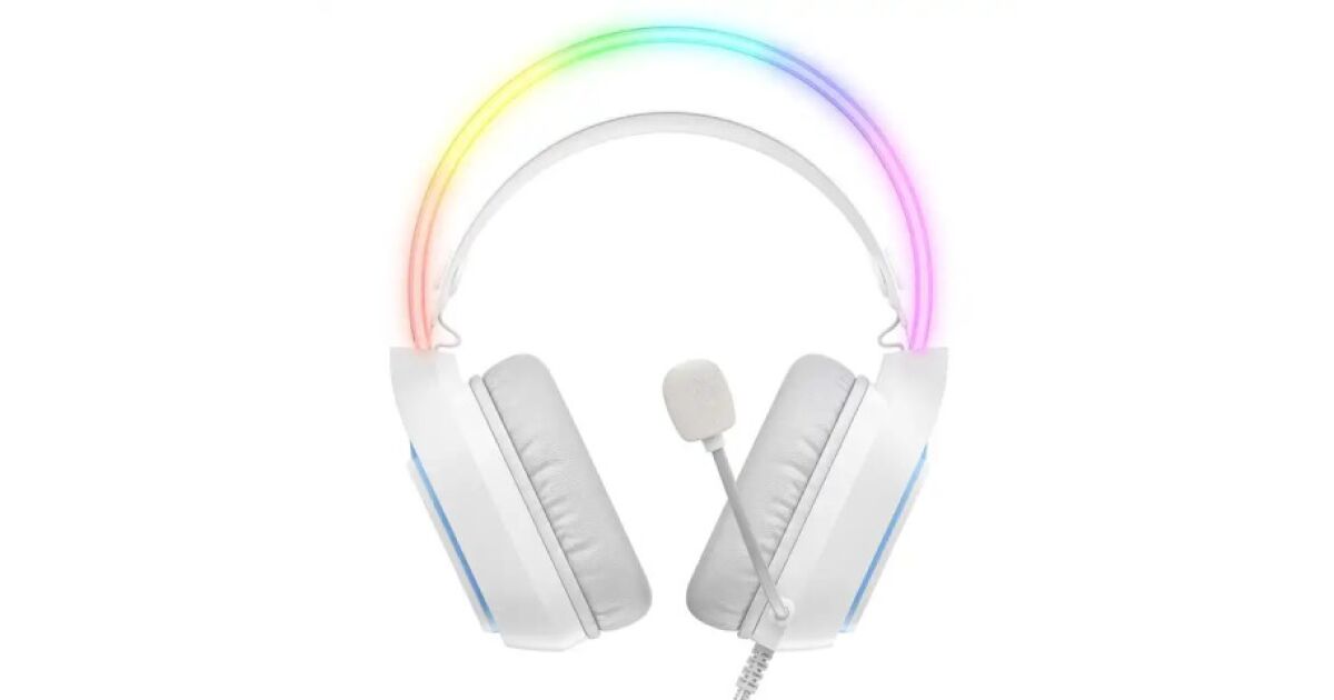 Onikuma X22 RGB Gamer headset - Fehér, Stereo, Over-Ear, mikrofonos ...