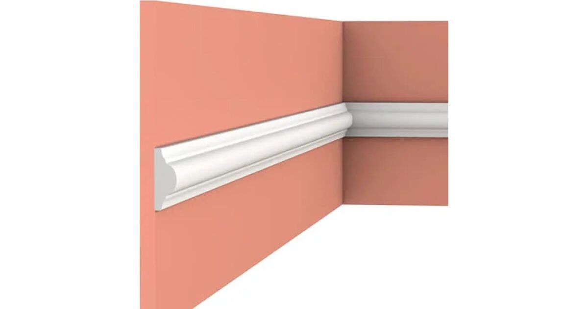 Brau decorativ din duropolimer 2400x40x20 mm Alb D 104 | Pepita.com