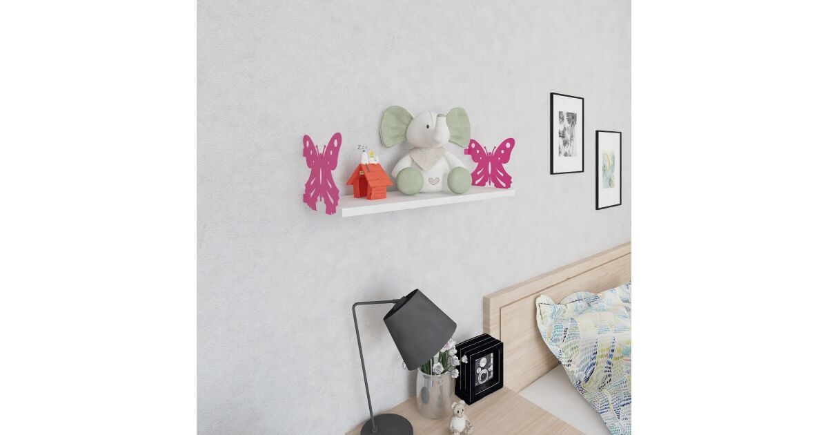 Polita Decorativa Fluture - Roz | Pepita.com