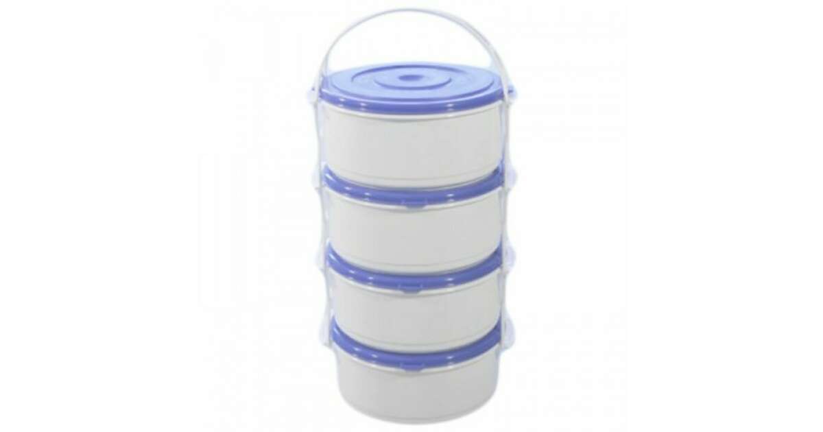 Recipient alimentar din plastic, 4 părți, 4 x 1L | Pepita.com
