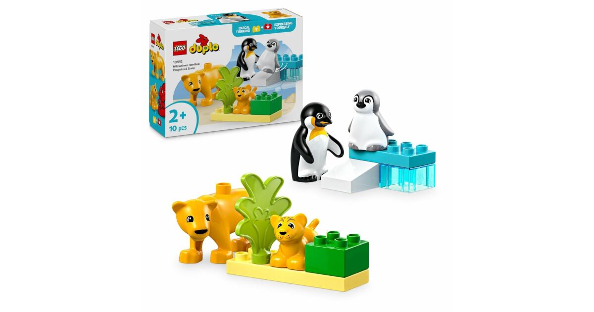 LEGO DUPLO Town Wildlife Families: Pinguini si lei, CONSTRUCTIE si set ...