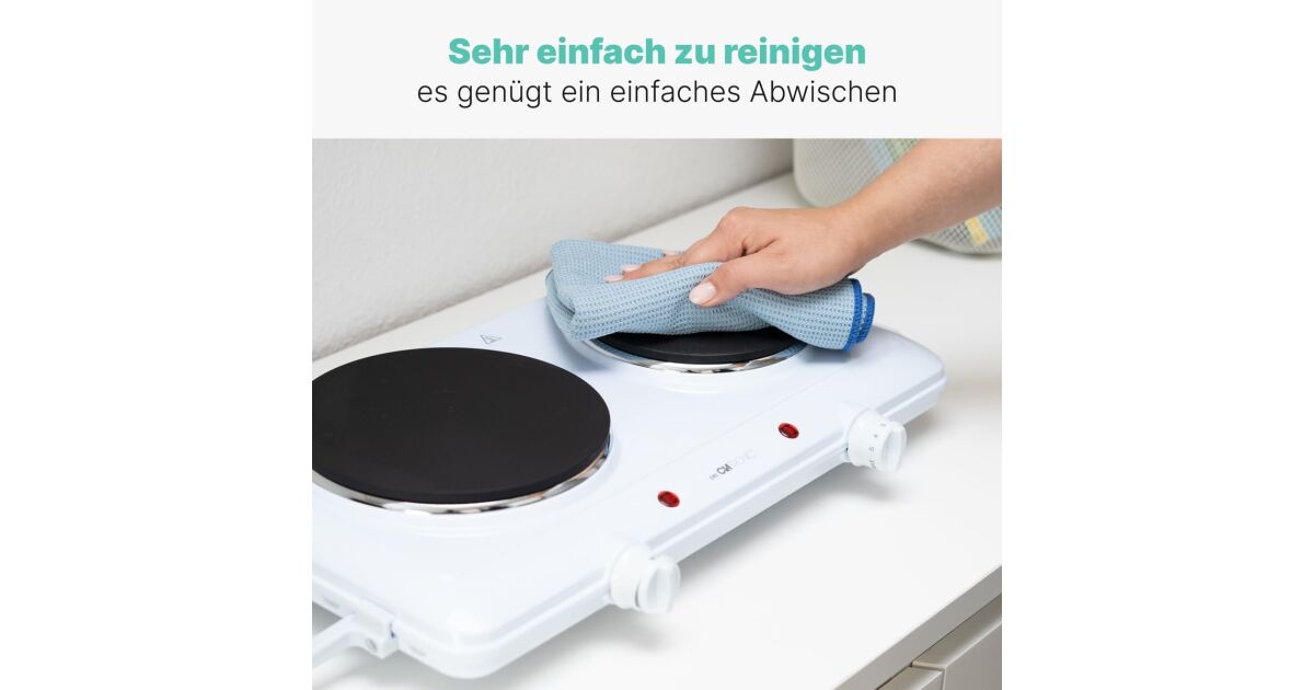 Clatronic(r) Dvojplatnička pre kemping, kuchyňu alebo kanceláriu | 2 ...