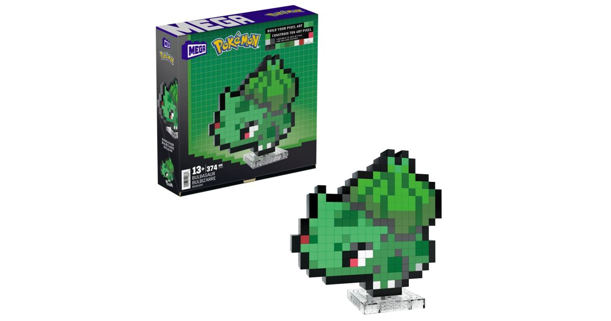 Mattel MEGA Pokémon Bulbasaur 15 cm Pixel Art stavebnica na stavbu ...