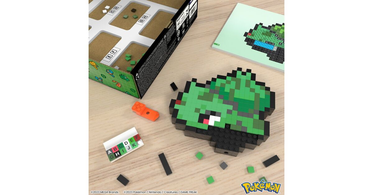 Mattel MEGA Pokémon Bulbasaur 15 cm Pixel Art stavebnica na stavbu ...