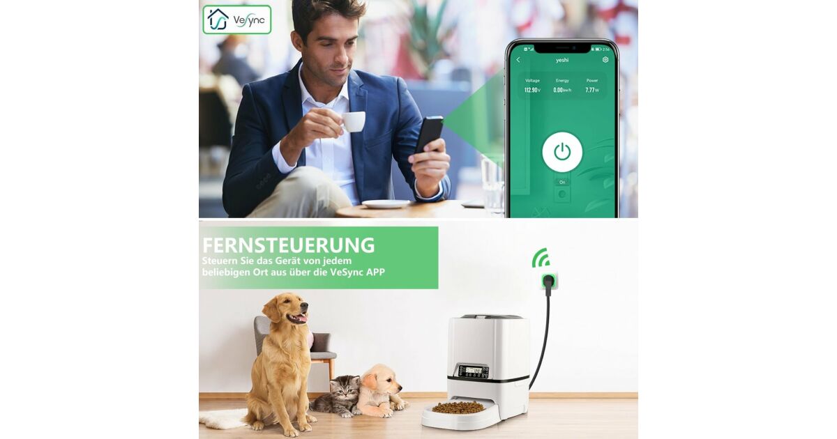 Priza de temporizare Wi-Fi SURFOU cu contor de putere, contor de ...