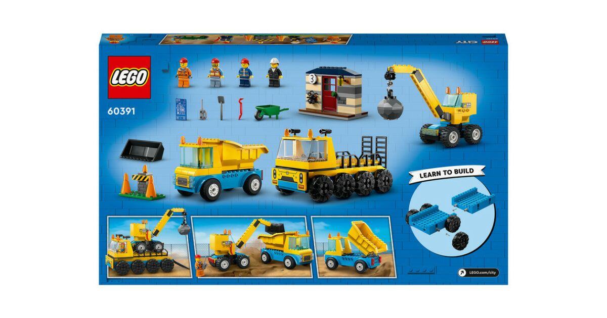 LEGO City 60391 Építõipari teherautók és bontógolyós daru | Pepita.hu