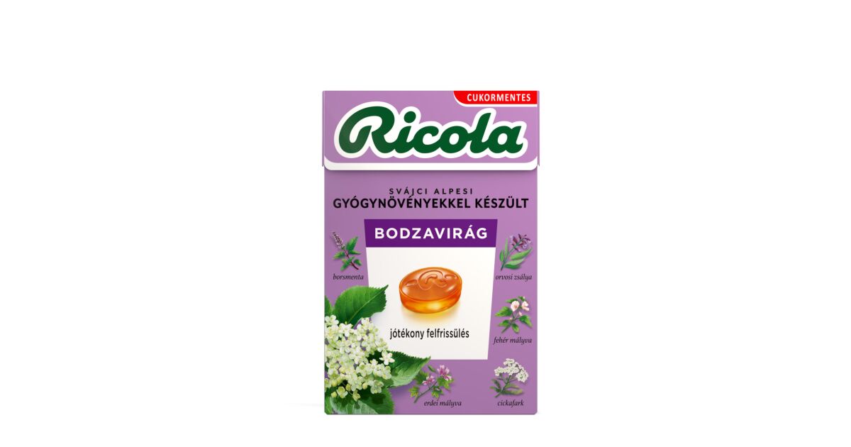 Ricola cukorka bodzavirág 40 g | Pepita.hu