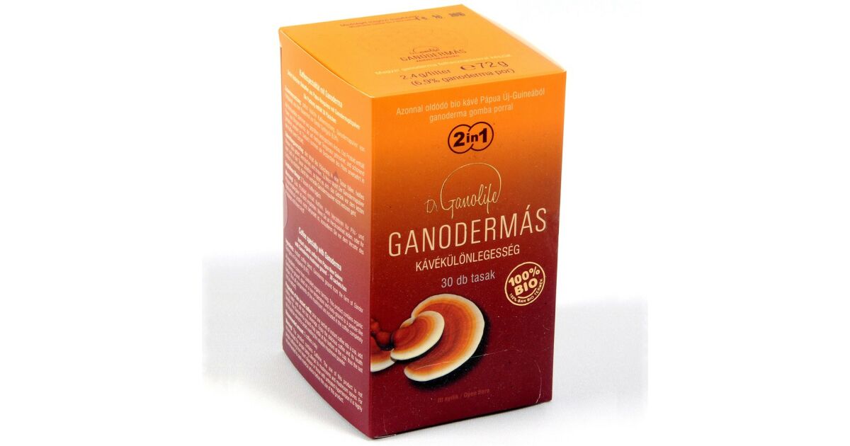 Dr Ganolife bio ganodermás kávékülönlegesség 2 in 1 tasakos 72 g ...