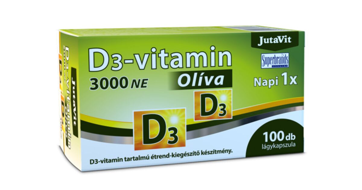 Jutavit d3-vitamin 3000 NE olíva 100 db | Pepita.hu