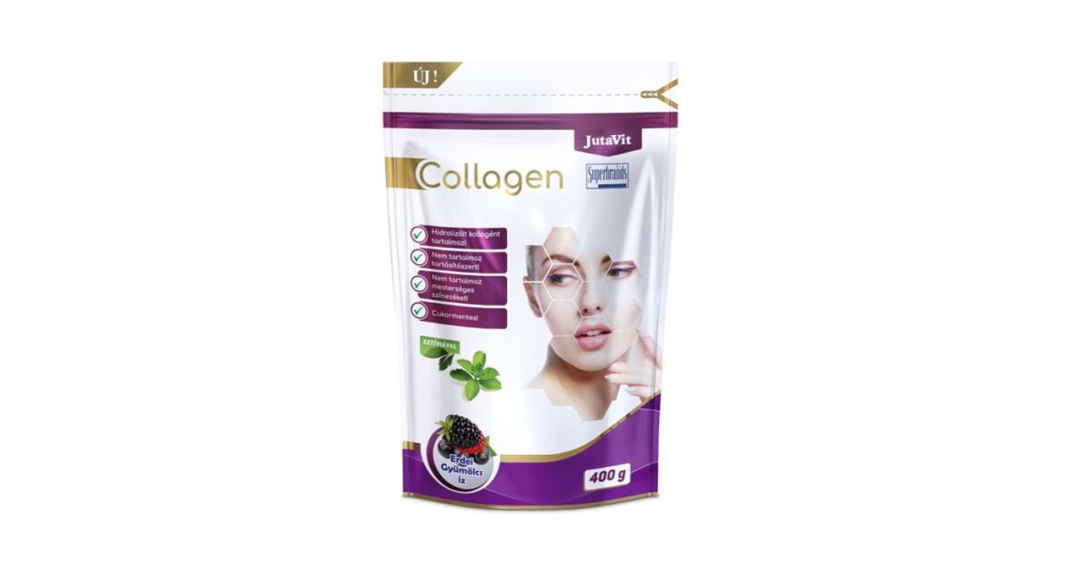 Jutavit collagen komplex erdei gyümölcsös kollagén por 400 g | Pepita.hu