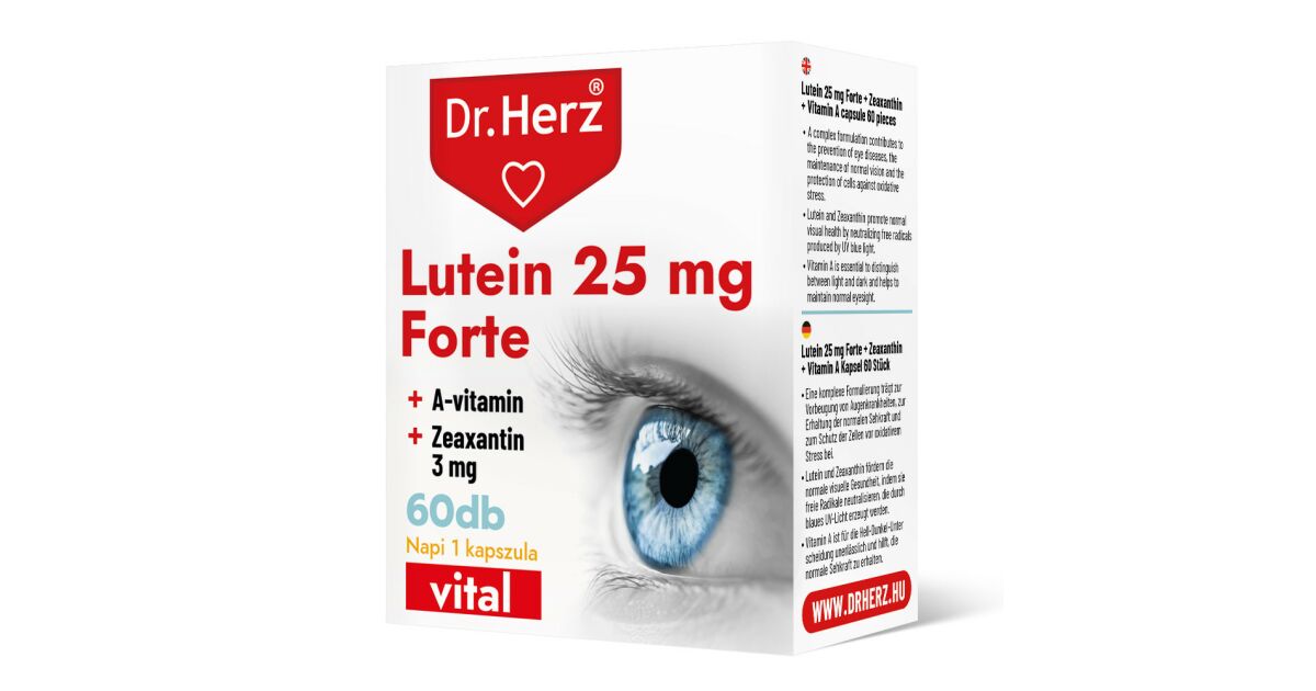 DR Herz Lutein 25 mg Forte 60 db kapszula | Pepita.hu