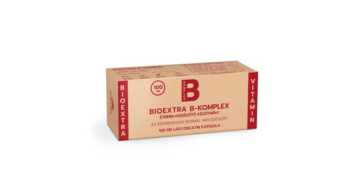 Bioextra b-komplex étrend-kiegészítő lágyzselatin kapszula 100 db ...