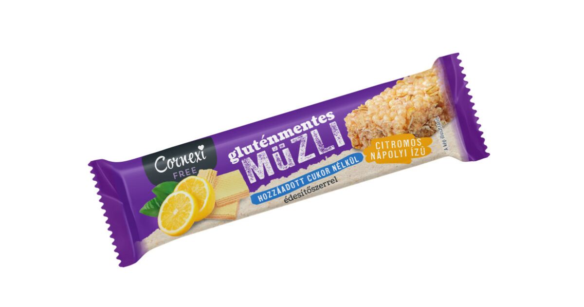 Cornexi gluténmentes müzliszelet hcn citromos nápolyi ízű 25 g | Pepita.hu