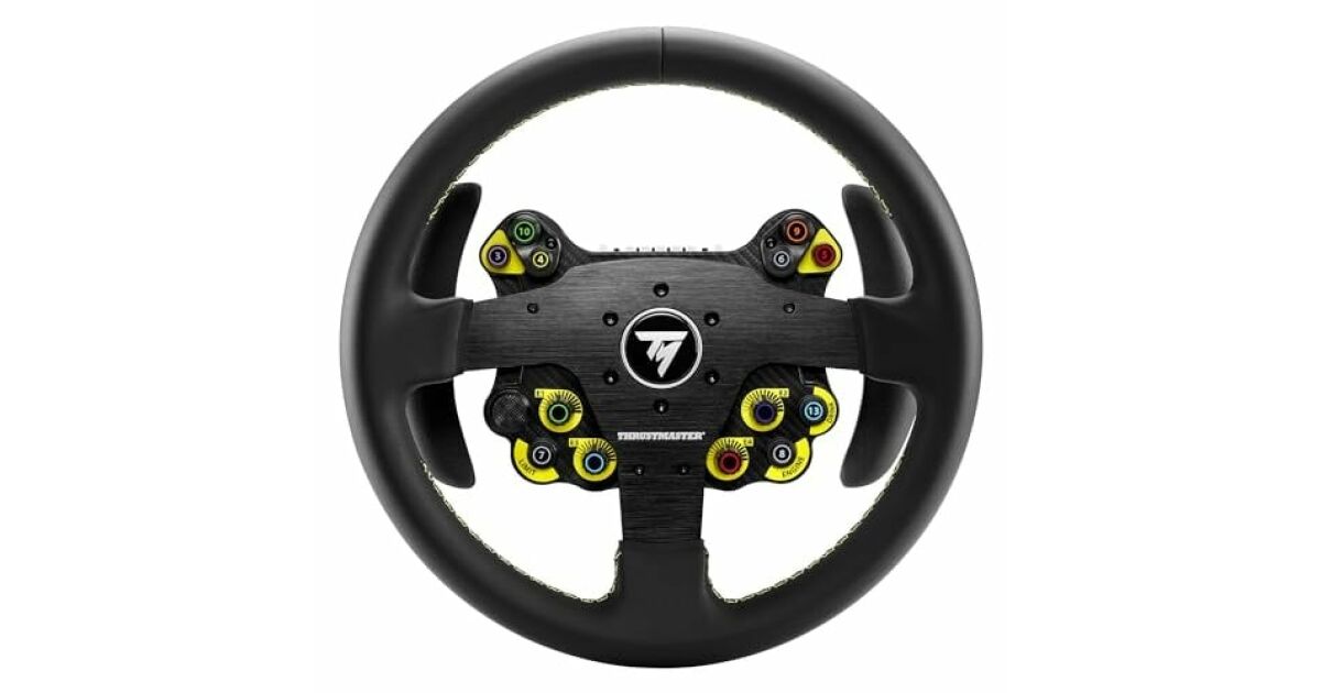 Thrustmaster EVO Racing 32R Volan din piele, rotund, acoperit cu piele ...