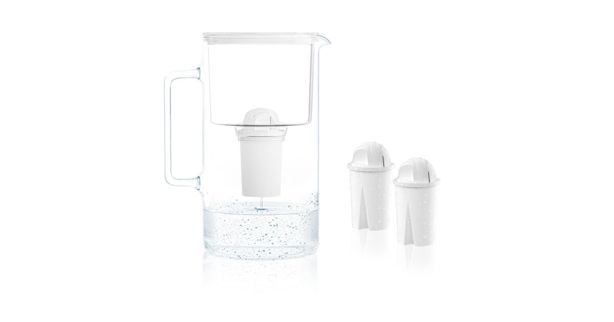 Wessper Filtru de Apa Ulcior Sticla 3L Crystaline, Set Ulcior de Apa si ...
