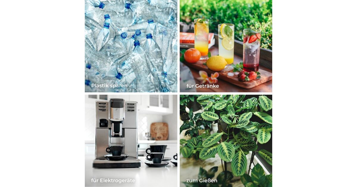 Wessper Filtru de Apa Ulcior Sticla 3L Crystaline, Set Ulcior de Apa si ...