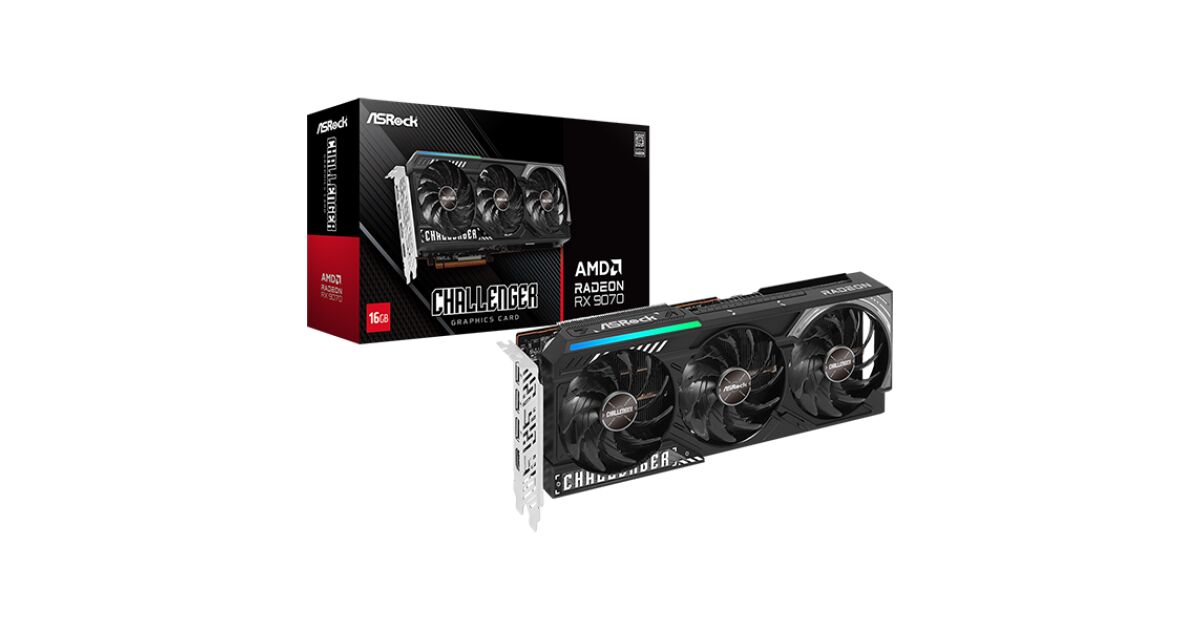 Asrock videokártya pci-ex16x amd rx 9070 challenger 16gb ddr6 RX9070 CL ...