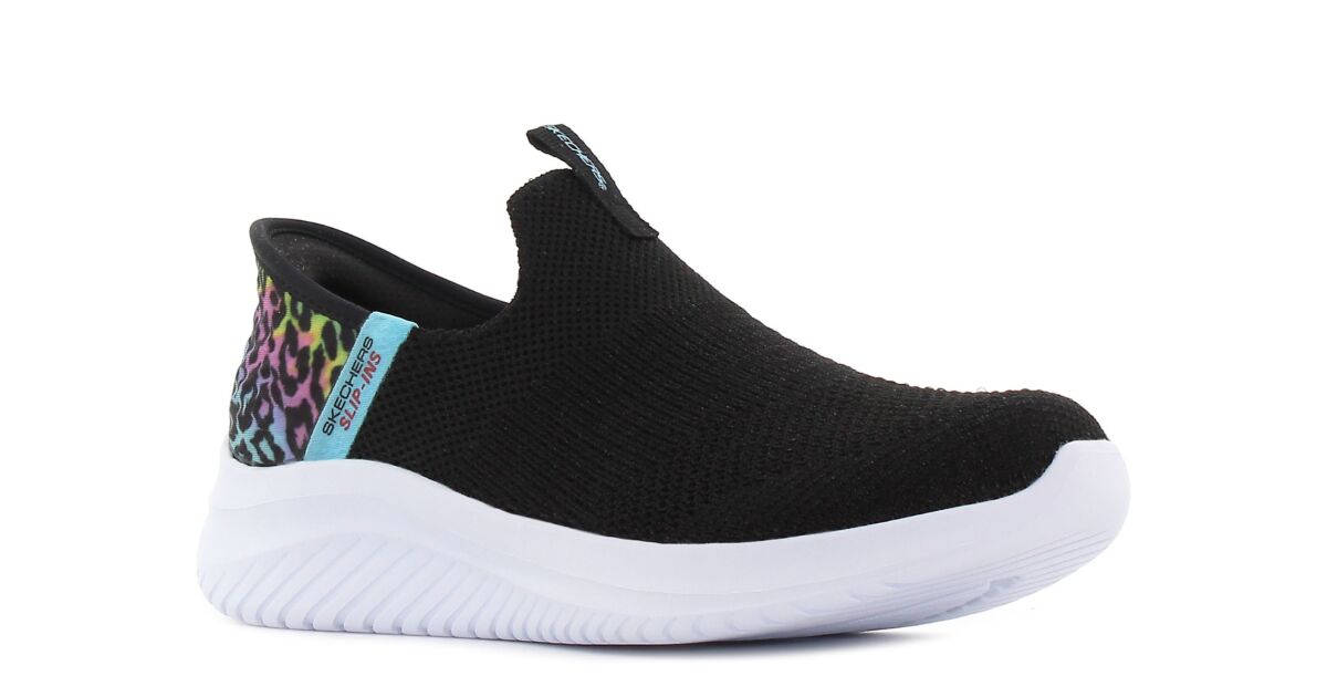 Skechers Slip-Ins - Ultra Flex 3.0 - Colory Wild fekete gyerek bebújós cipő Méret:29 | Pepita.hu