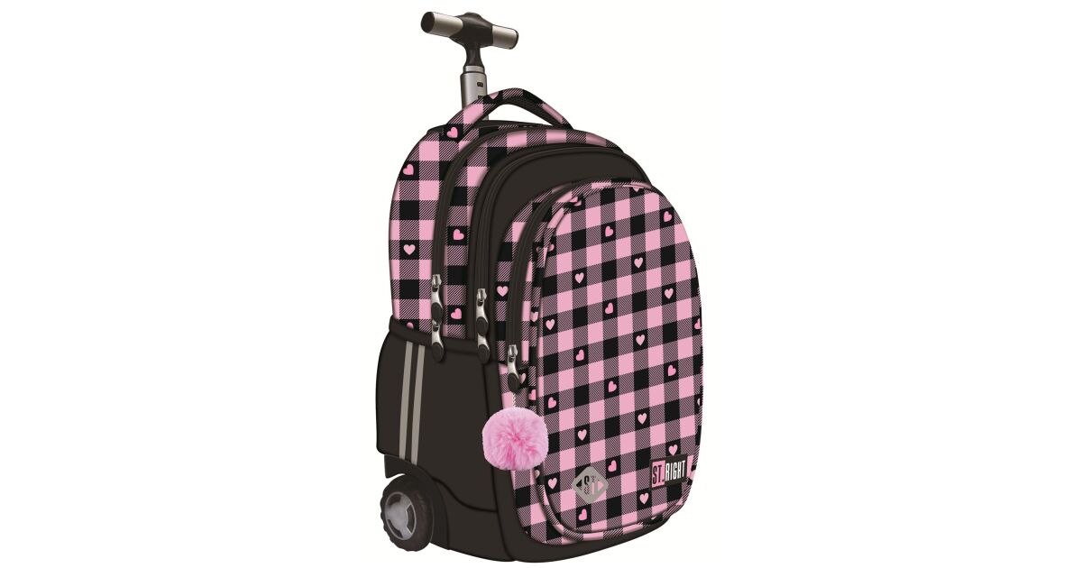 ST.Right Trolley hátizsák, Pink Checkered kollekció, TB01, szilikon ...