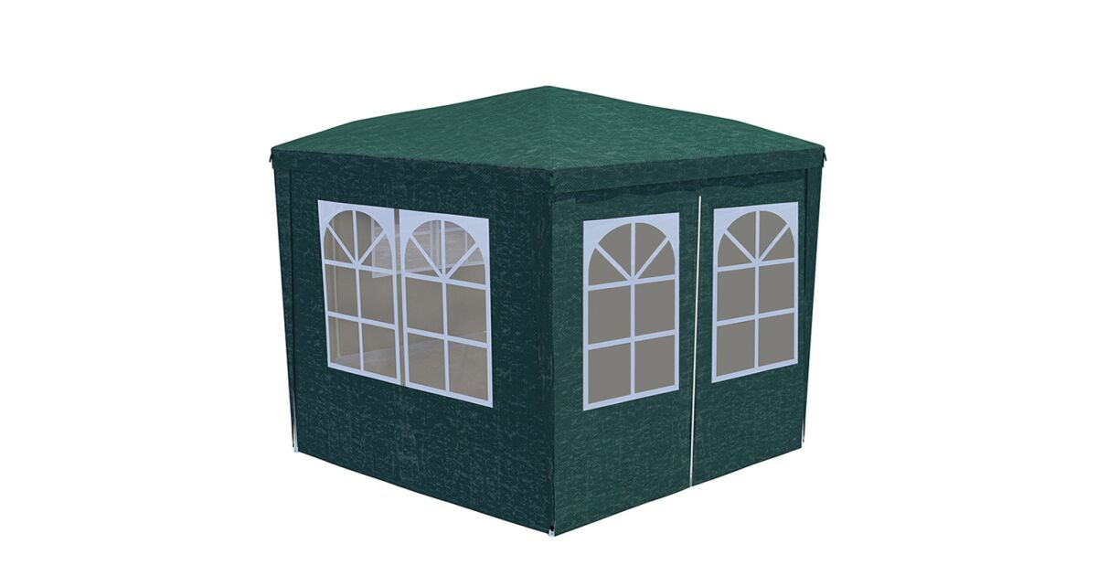 Cort pavilion de gradina hexagonal, 200x200 cm, cu pereti laterali cu ...