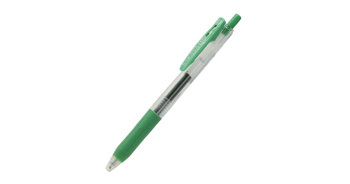 Zselés toll 0,5mm, zöld test, zebra sarasa clip, írásszín zöld | Pepita.hu