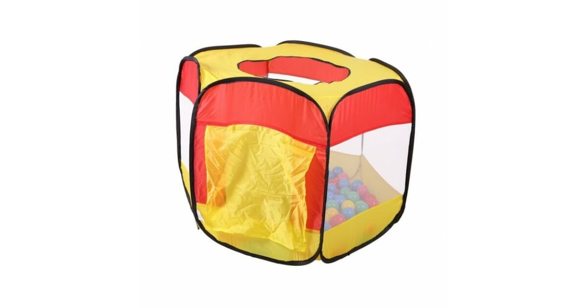 Színes átszósátor 100 színes labdával, 90x90x70 cm | Pepita.hu