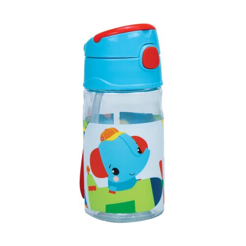 Sticlă cu pai din plastic Fisher-Price Animals Fly cu agățat, 350 ml ...