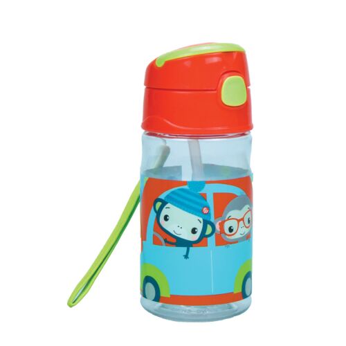 Fisher-Price Zvieratá Car plastová fľaša so slamkou a vešiakom 350 ml ...