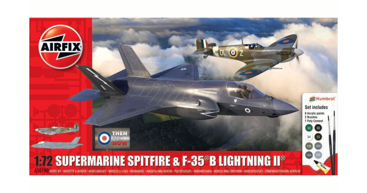 Airfix 'Then and Now' Spitfire Mk.Vc & F-35B Lightning II 1:72 (A50190 ...