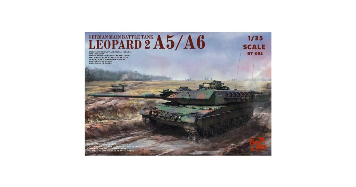 Border Model LEOPARD 2 A5/A6/EARLY A6 3-in-1 1:35 (BT002) | Pepita.com