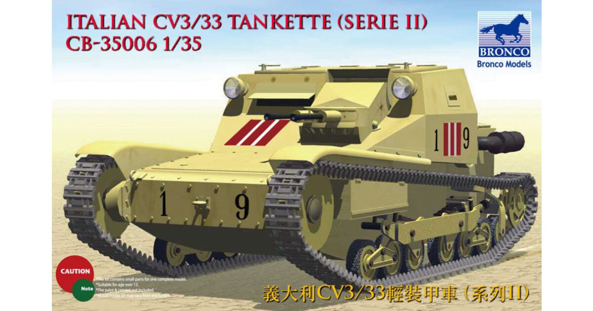 Bronco Italian CV L3/33 Tankette (Serie II) 1:35 (CB35006) | Pepita.hu