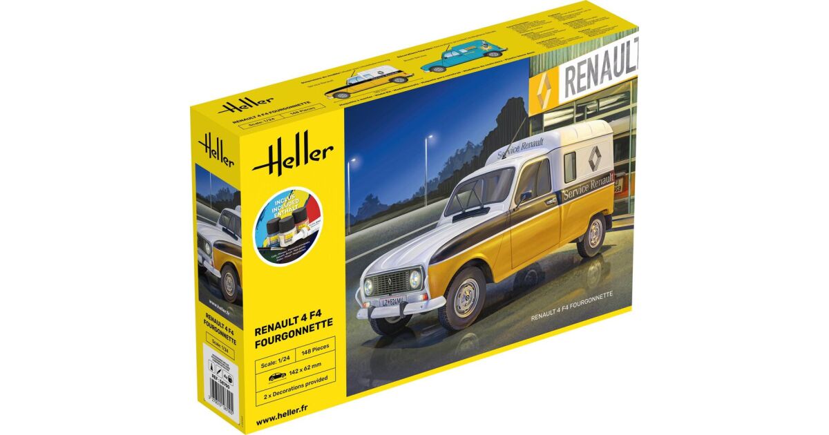 Heller STARTER KIT Renault 4 Fourgonette F4 1:24 (58700) | Pepita.com