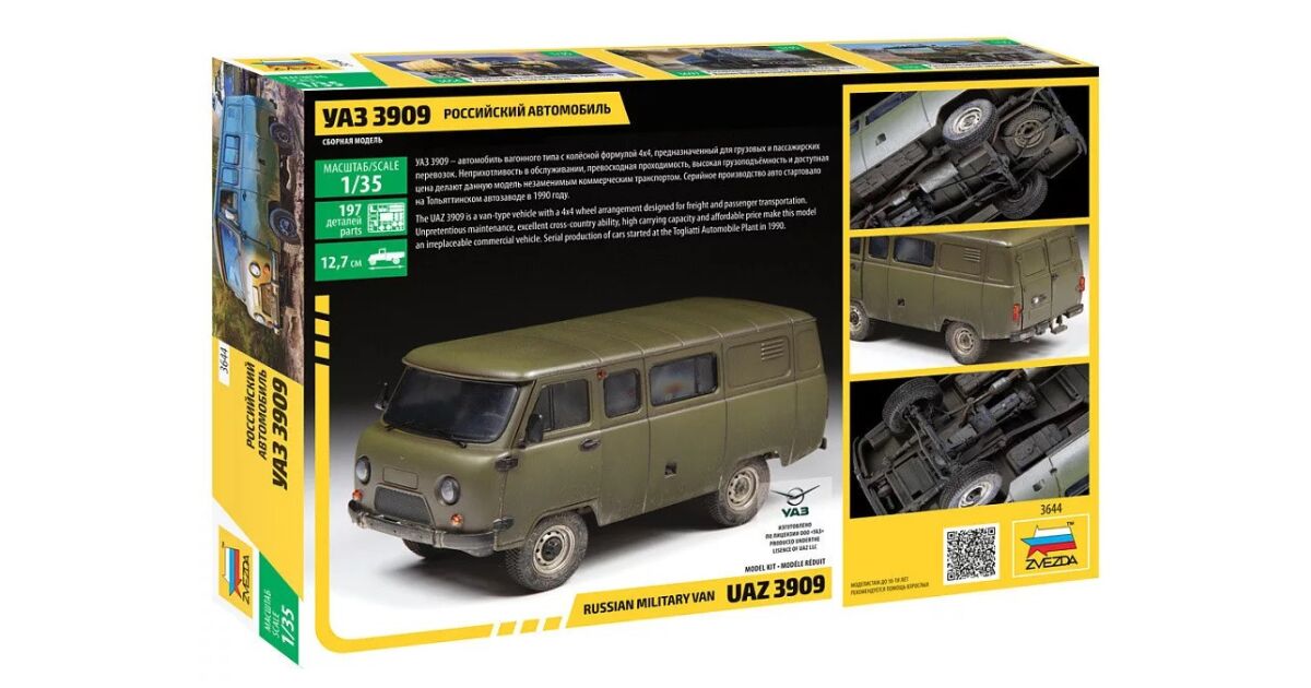 Zvezda UAZ 3909 Russian Military Van 1:35 (3644) | Pepita.hu