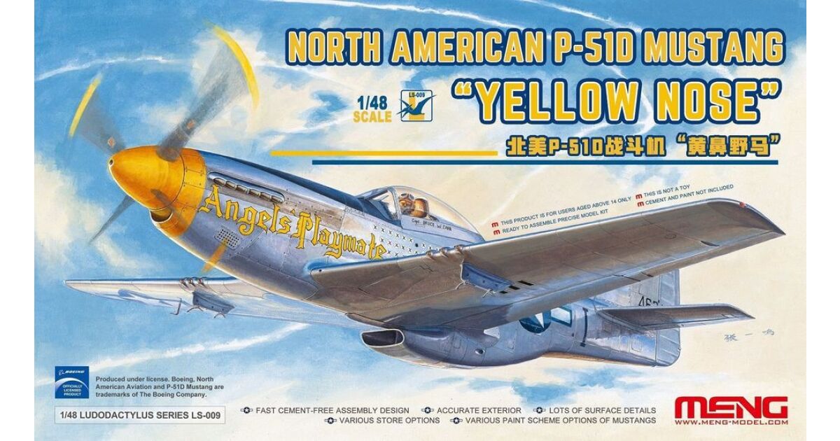 Meng North American P-51D MustangYelloe Nose 1:48 (LS-009) | Pepita.hu