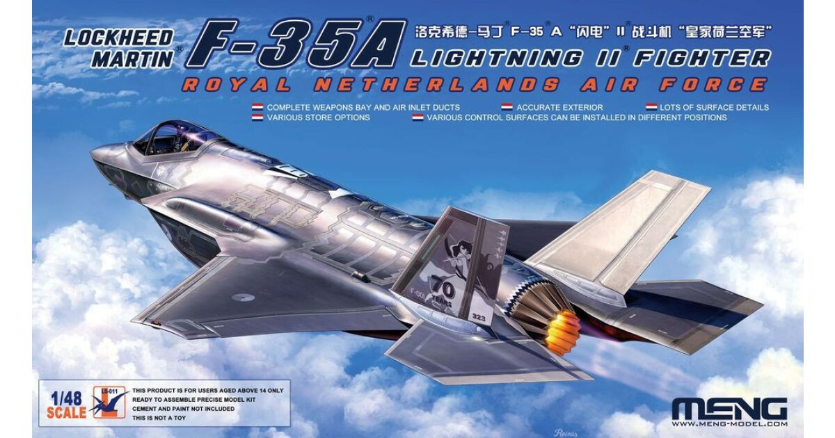 Meng Lockheed Martin F-35A Lightning II Fighter Royal Netherl AirForce ...