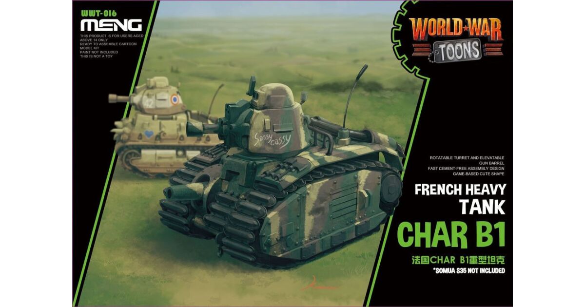 Meng French Heavy Tank Char B1 (Cartoon Model) (WWT-016) | Pepita.com