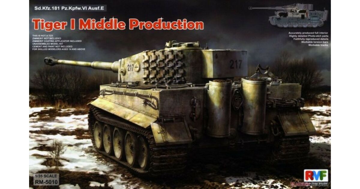 Rye Field Model Tiger I Middle Production Full Interior 1:35 (5010 ...