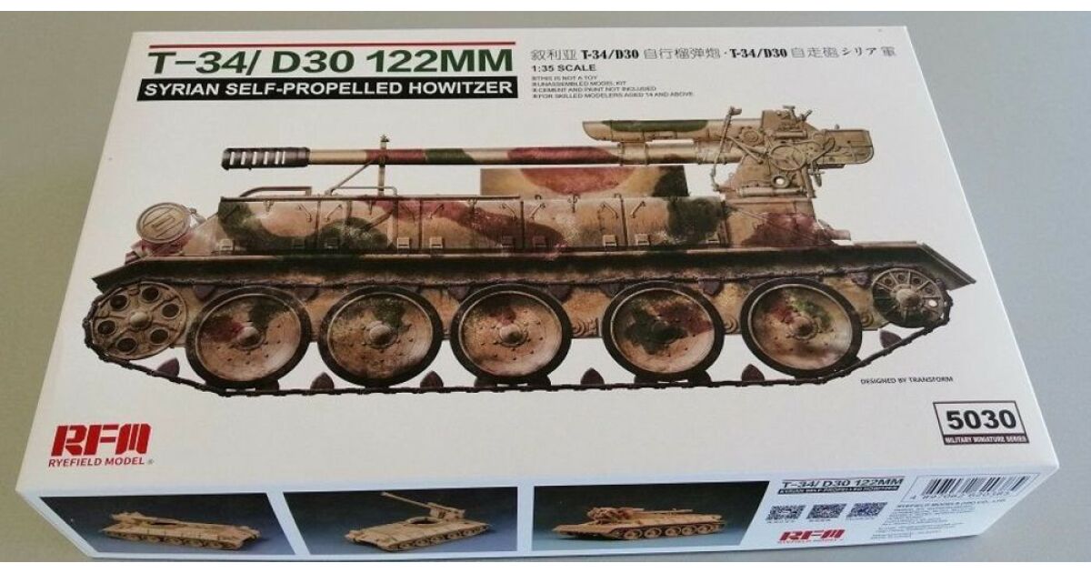 Rye Field Model T-34/D-30 122MM SYRIAN SELF-PROPELLED HOWITZER 1:35 ...