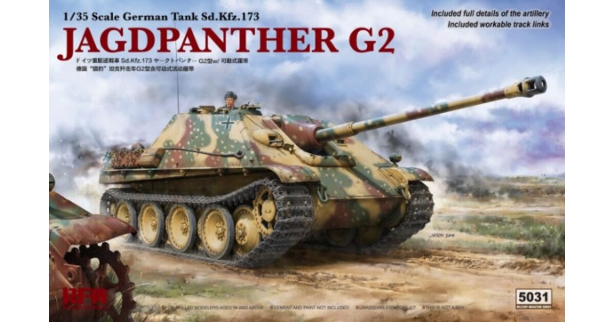 Rye Field Model JAGDPANTHER G2 W/ WORKABLE TRACK LINKS & RM-5005 ...