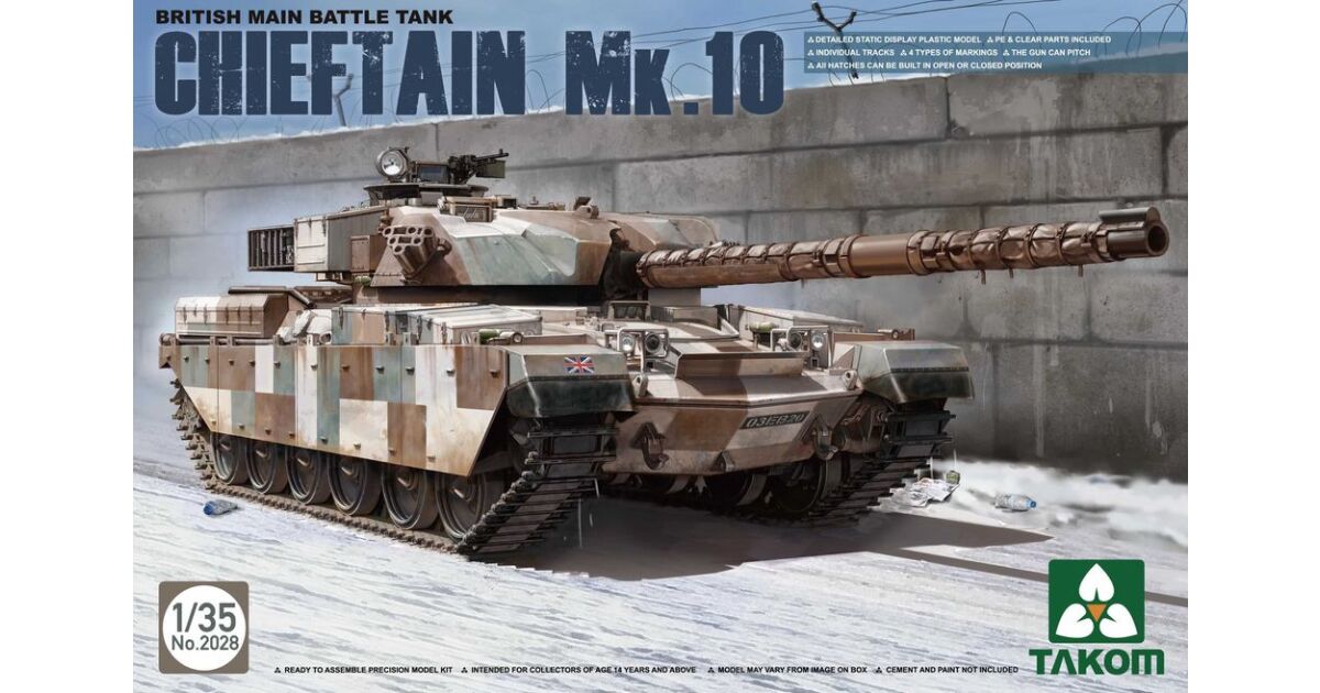 Takom British Main Battle Tank Chieftain Mk.10 1:35 (TAK2028) | Pepita.hu