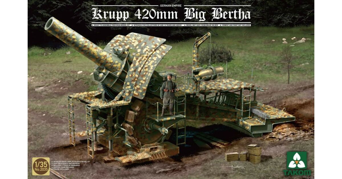 Takom German Empire 420mm Big Bertha Siege Howitzer 1:35 (TAK2035 ...